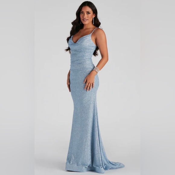 Windsor Dresses Windsor Blue Sparkle Prom Dress Poshmark